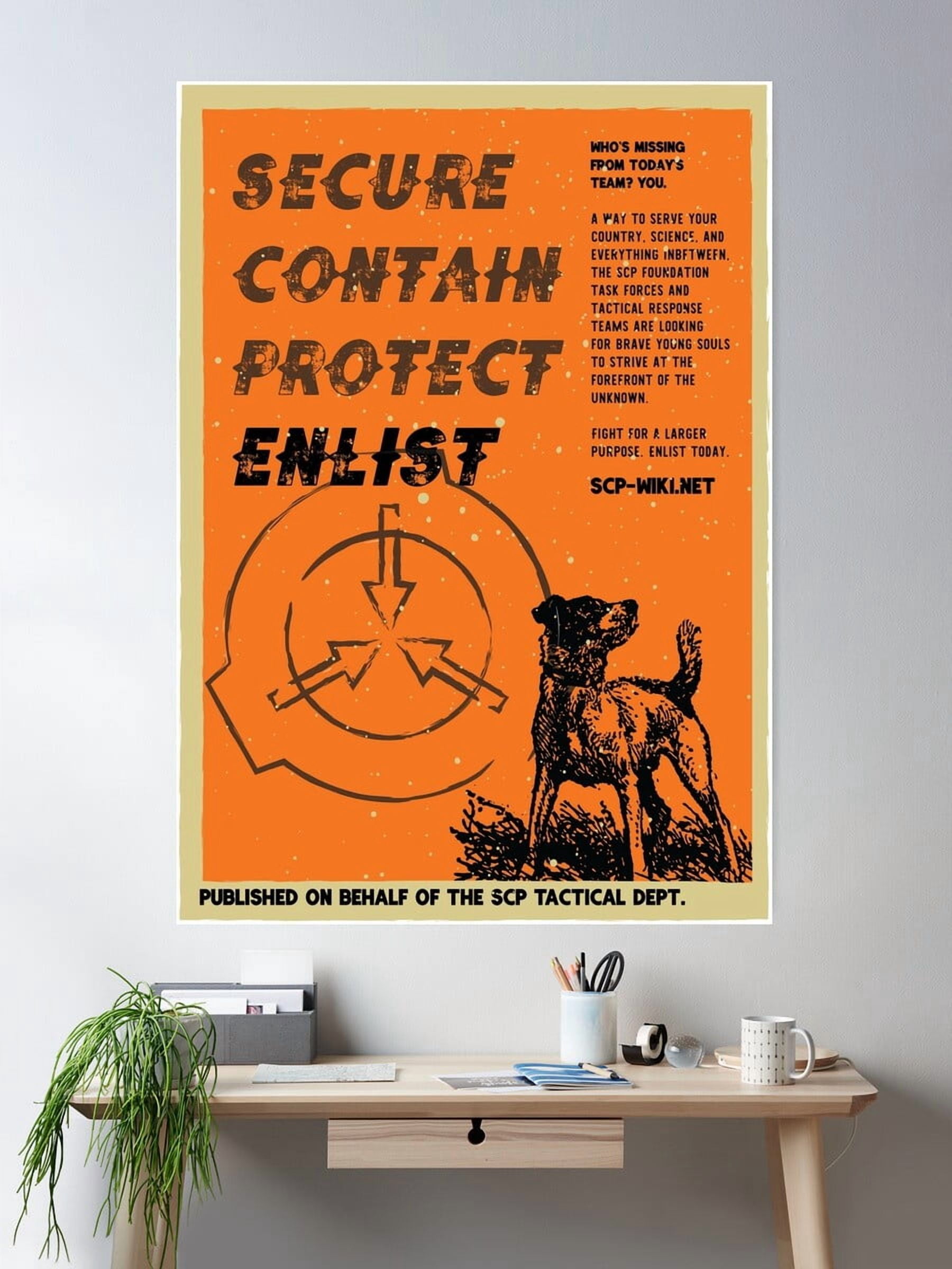 Dopaprint UNFRAMED PAPER POSTER Vintage Scp Containment Team ...