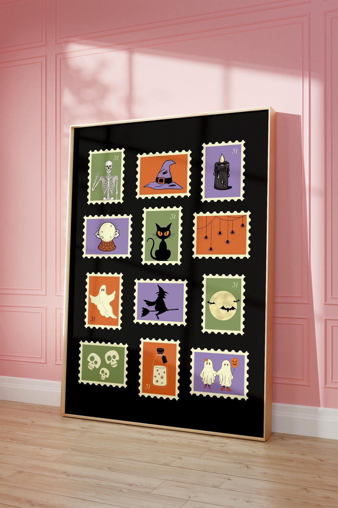 Dopaprint UNFRAMED PAPER POSTER Vintage Stamps Print, Trendy Decor ...