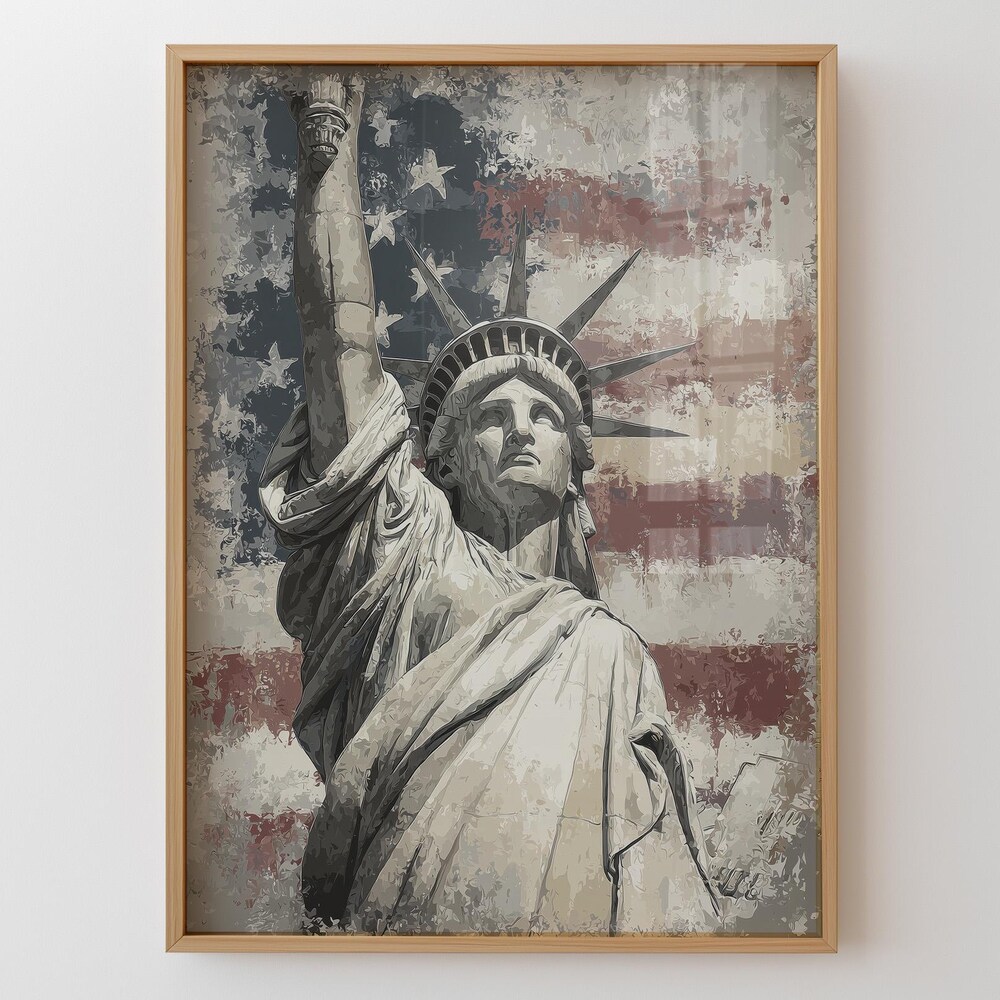 Dopaprint UNFRAMED PAPER POSTER Vintage Statue Of Liberty Print Retro ...