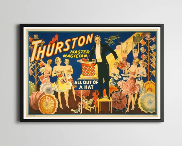 Dopaprint UNFRAMED PAPER POSTER Vintage Style Magic Poster - Howard ...