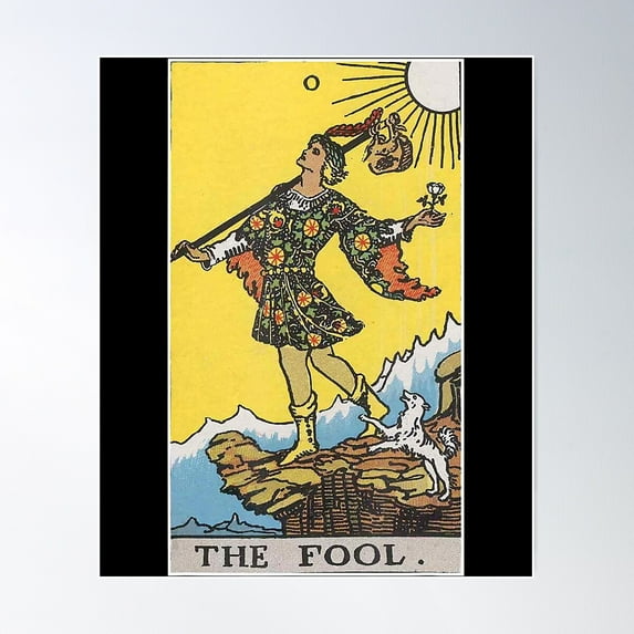 Dopaprint UNFRAMED PAPER POSTER Vintage Tarot Card 0 The Fool Poster ...