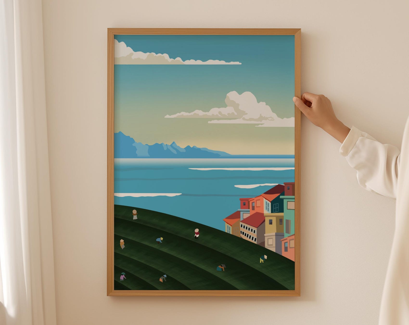 Dopaprint UNFRAMED PAPER POSTER Vintage Travel Poster Colorful House ...