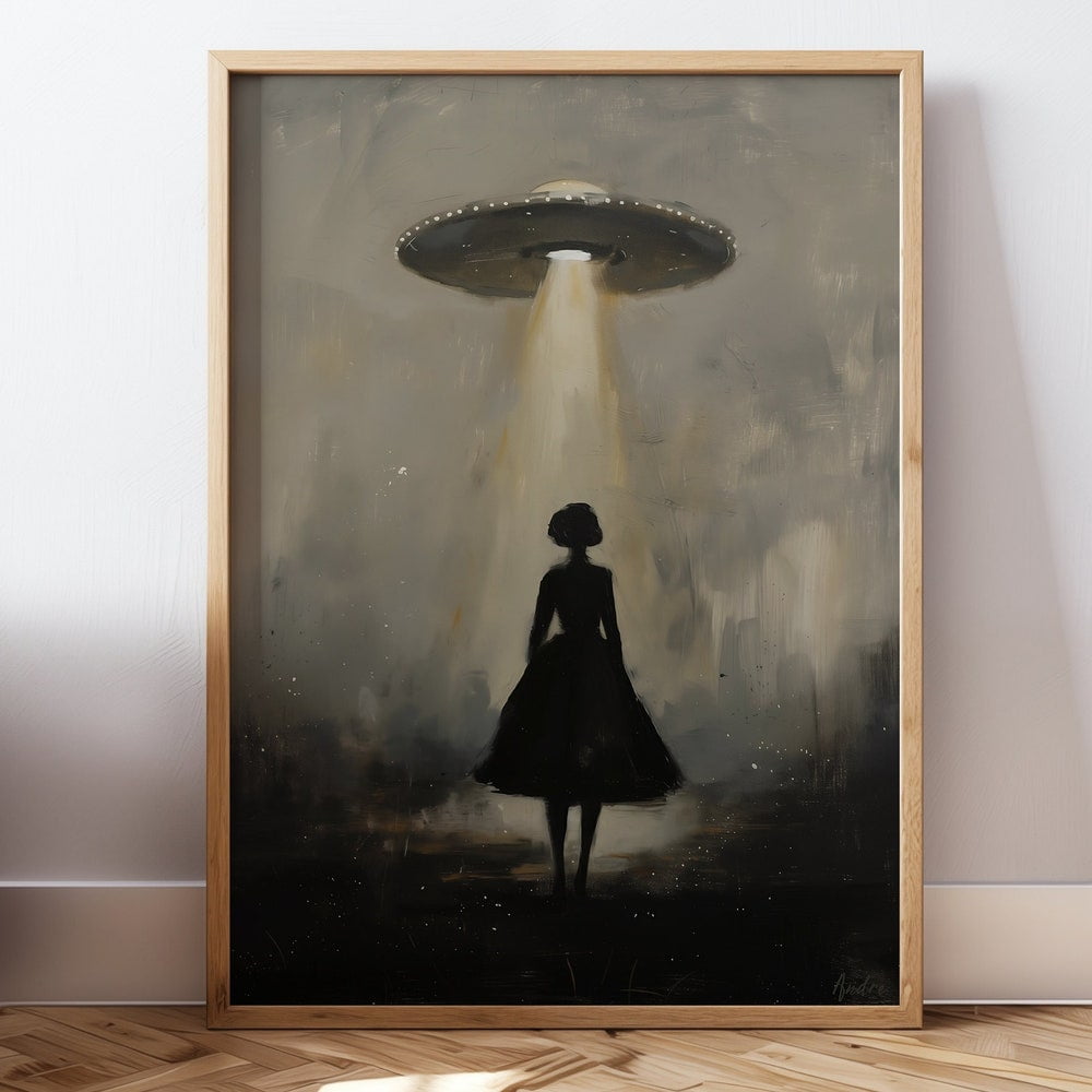 Dopaprint UNFRAMED PAPER POSTER Vintage Ufo Art Print Vintage Painting ...