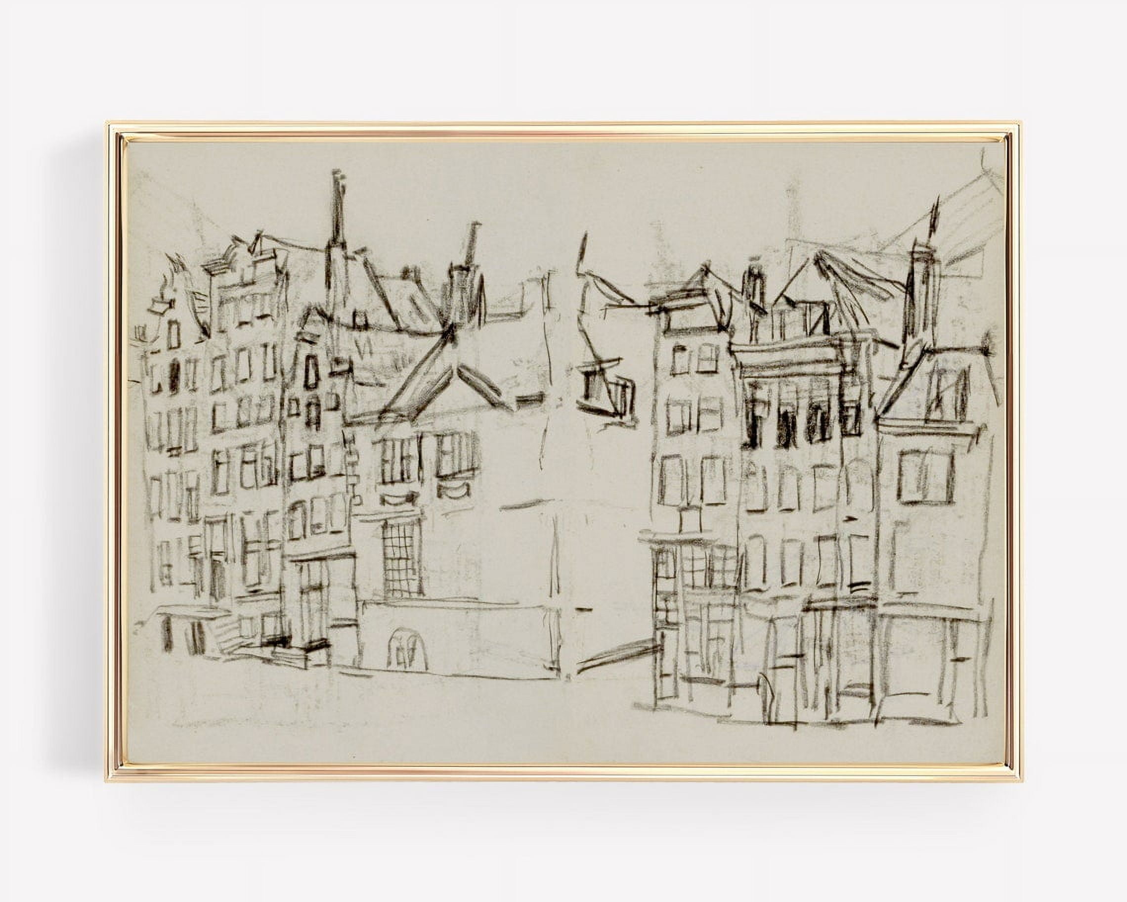 Dopaprint UNFRAMED PAPER POSTER Vintage Vintage Architecture Sketch Art ...