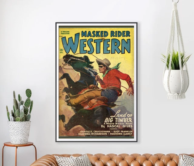 Dopaprint UNFRAMED PAPER POSTER Vintage Western Comic Poster Cowboy Art ...