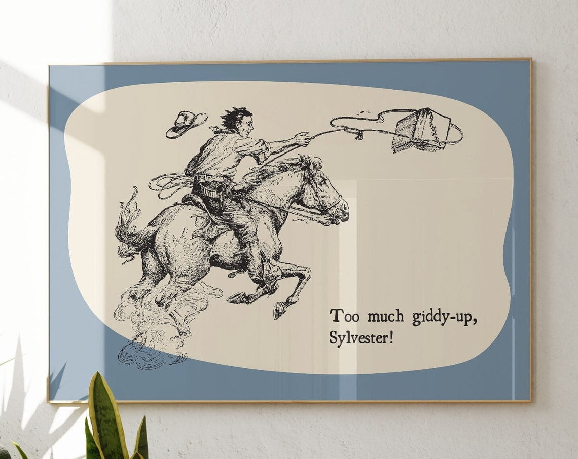 Dopaprint UNFRAMED PAPER POSTER Vintage Western Print Funny Poster ...