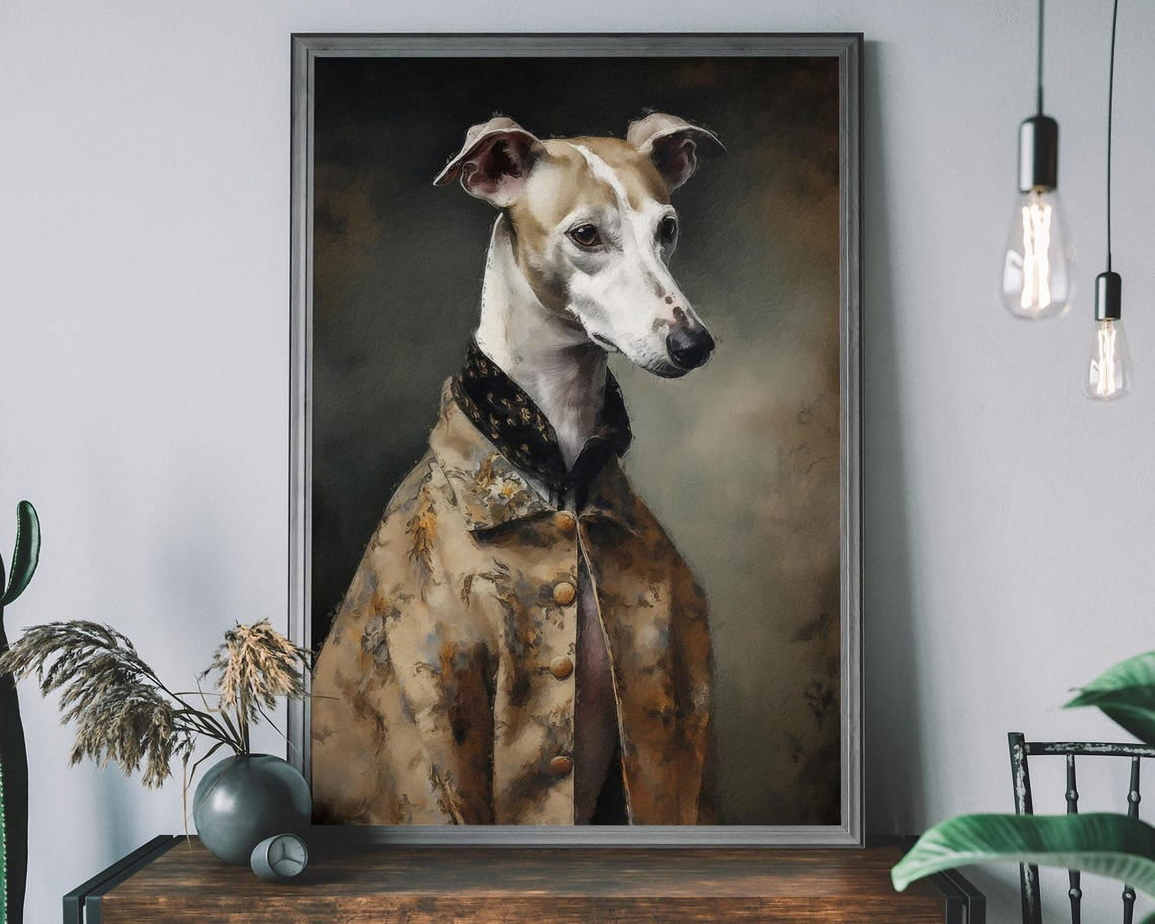 Dopaprint UNFRAMED PAPER POSTER Vintage Whippet Dog Print, Animal ...