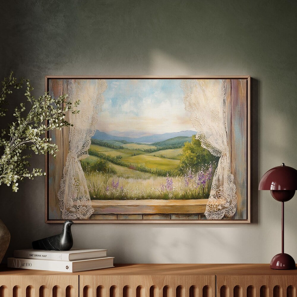 Dopaprint UNFRAMED PAPER POSTER Vintage Window View Poster Wall Art ...