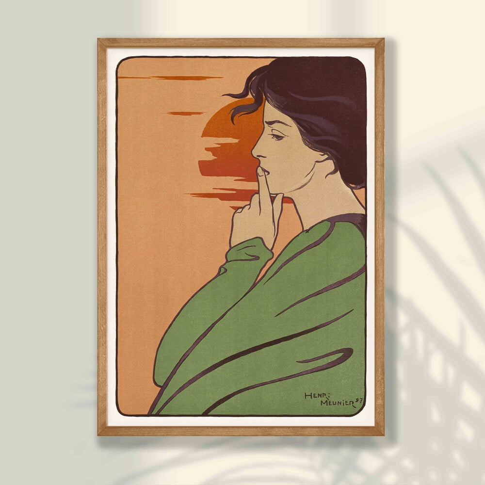 Dopaprint UNFRAMED PAPER POSTER Vintage Woman Poster - Art Nouveau ...