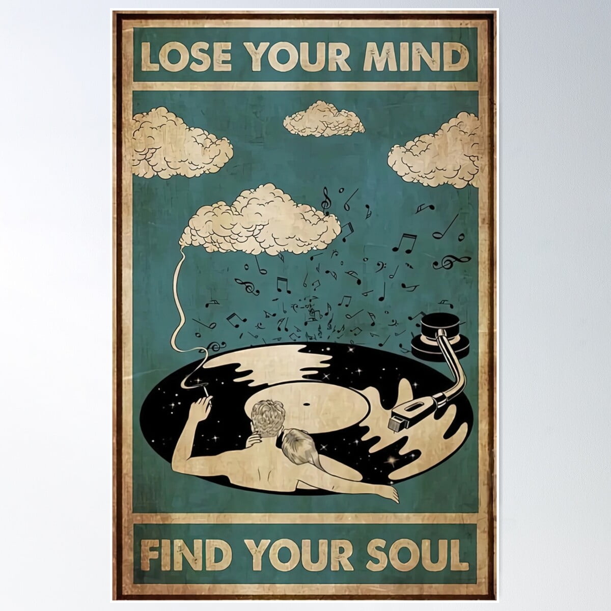 Dopaprint UNFRAMED PAPER POSTER Vinyl Couple Lose Your Mind Find Your ...