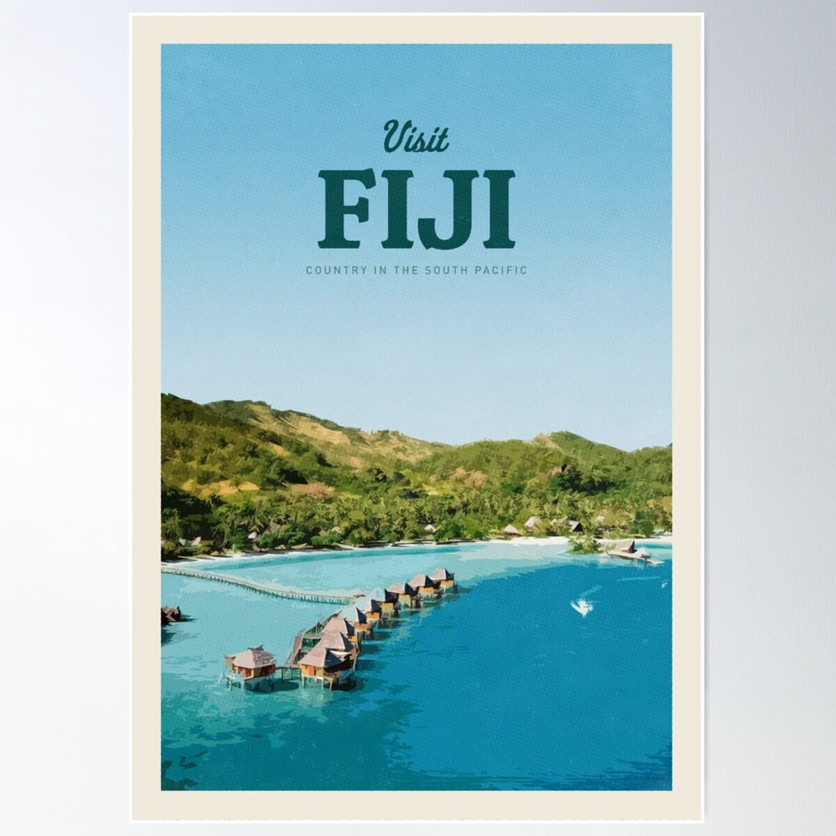 Dopaprint UNFRAMED PAPER POSTER Visit Fiji Poster Wall Art, Modern Wall ...