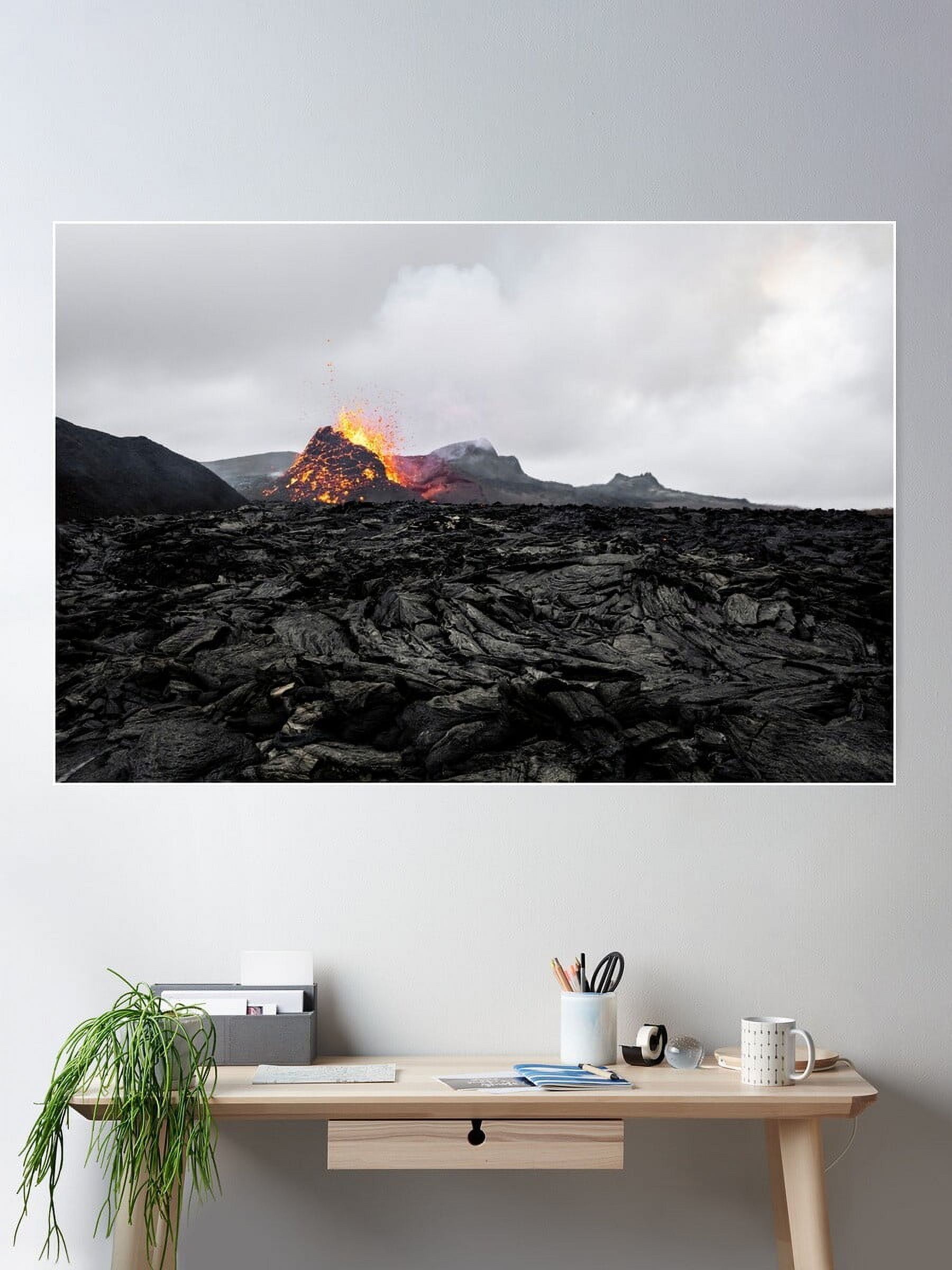 Dopaprint UNFRAMED PAPER POSTER Volcano In Iceland (2021) Poster Wall ...