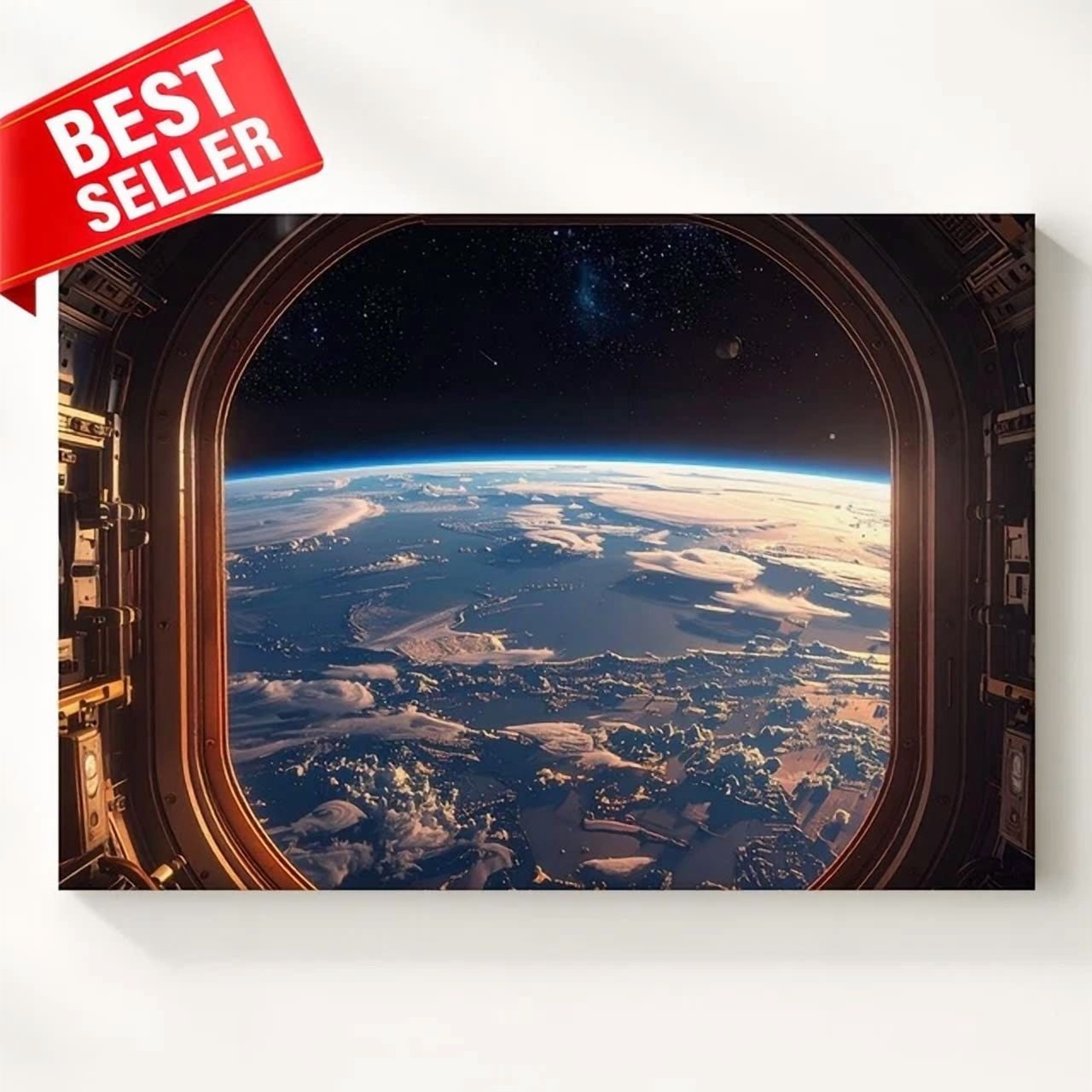 Dopaprint UNFRAMED PAPER POSTER Wall Art Space Moon Inside Spaceship ...
