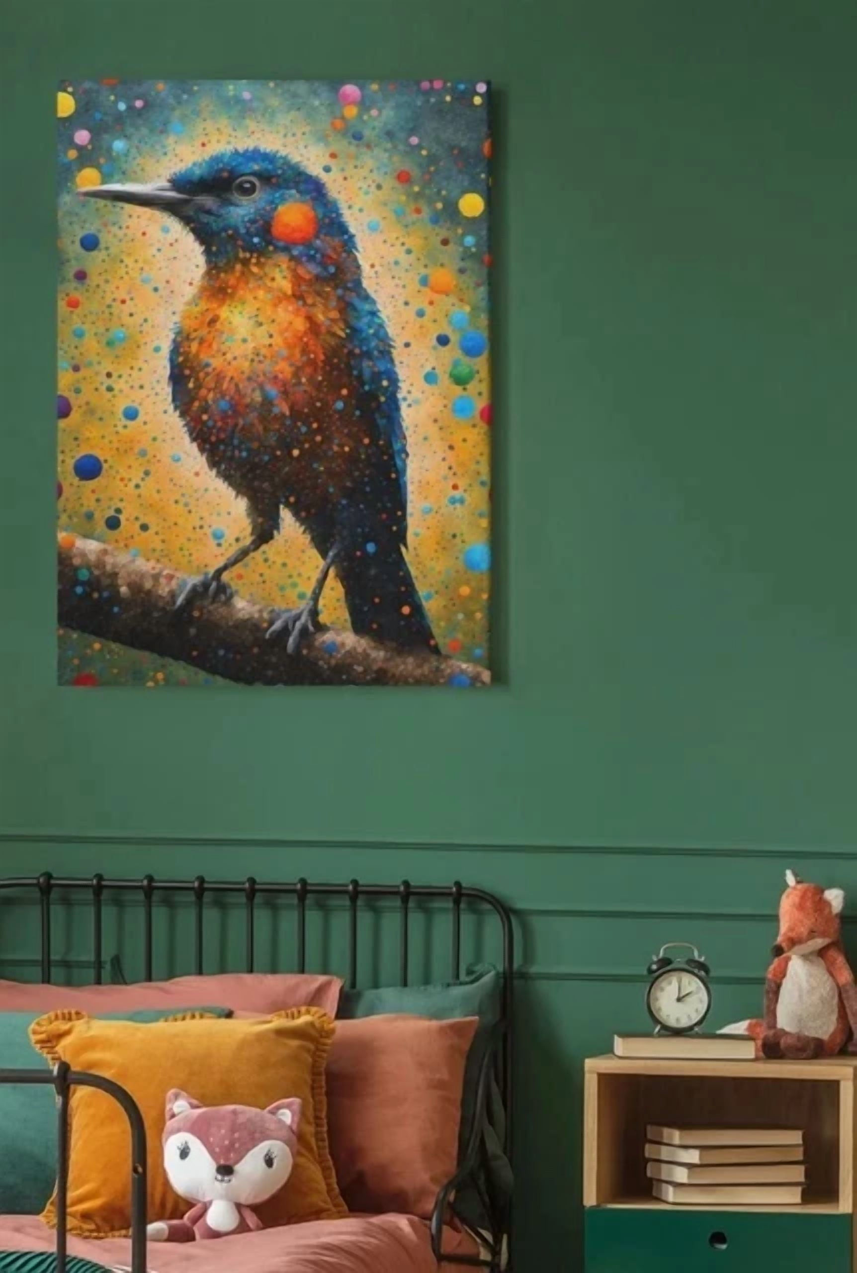 Dopaprint UNFRAMED PAPER POSTER Wall Decor Of Colorful Bird Print ...