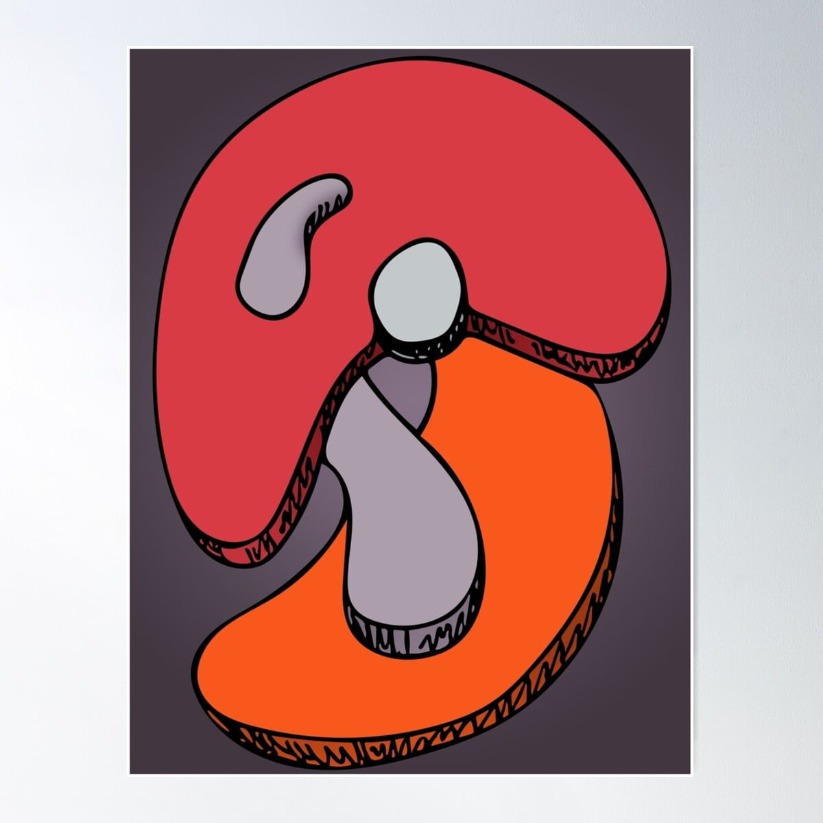 Dopaprint UNFRAMED PAPER POSTER Warm Forms Poster Wall Art, Modern Wall ...