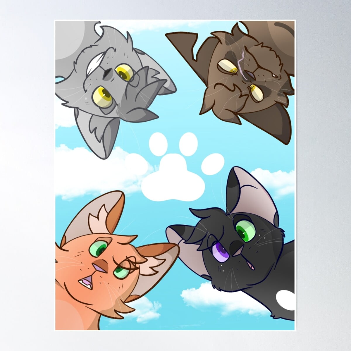 Dopaprint UNFRAMED PAPER POSTER Warrior Cats Crew Poster Wall Art ...