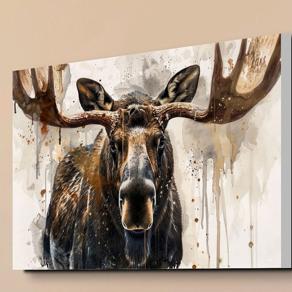 Dopaprint UNFRAMED PAPER POSTER Watercolor Style Canadian Moose Ready ...