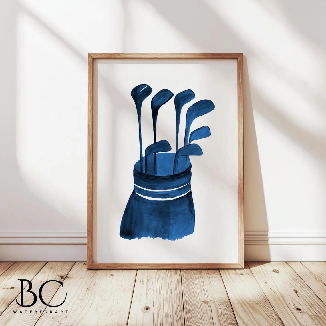 Dopaprint UNFRAMED PAPER POSTER Watercolor Style Golf Club Wall Art ...