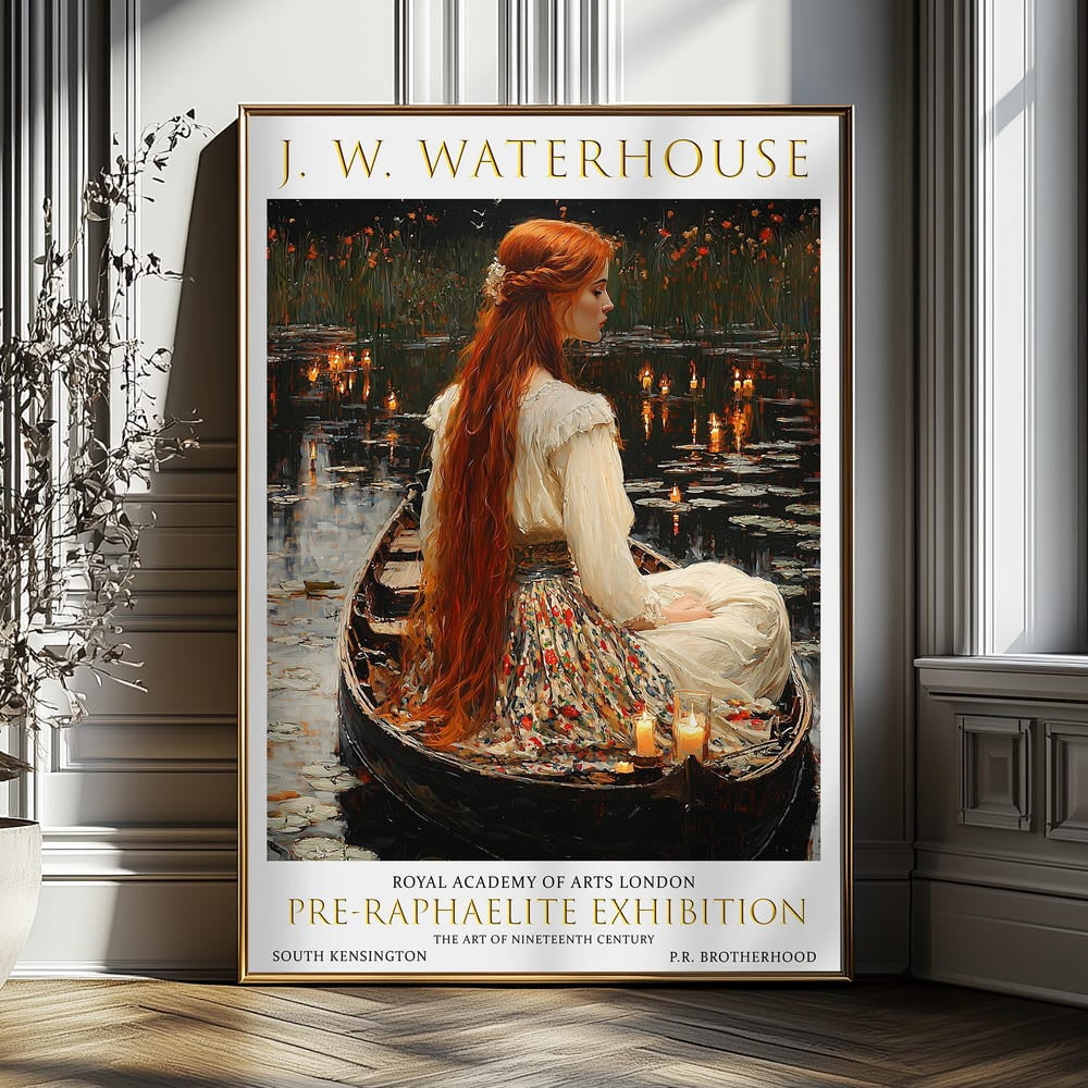 Dopaprint UNFRAMED PAPER POSTER Waterhouse Art Print: The Lady Of The ...