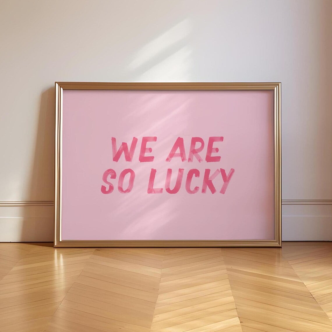 Dopaprint UNFRAMED PAPER POSTER We Are So Lucky Print, Hot Pink Retro ...