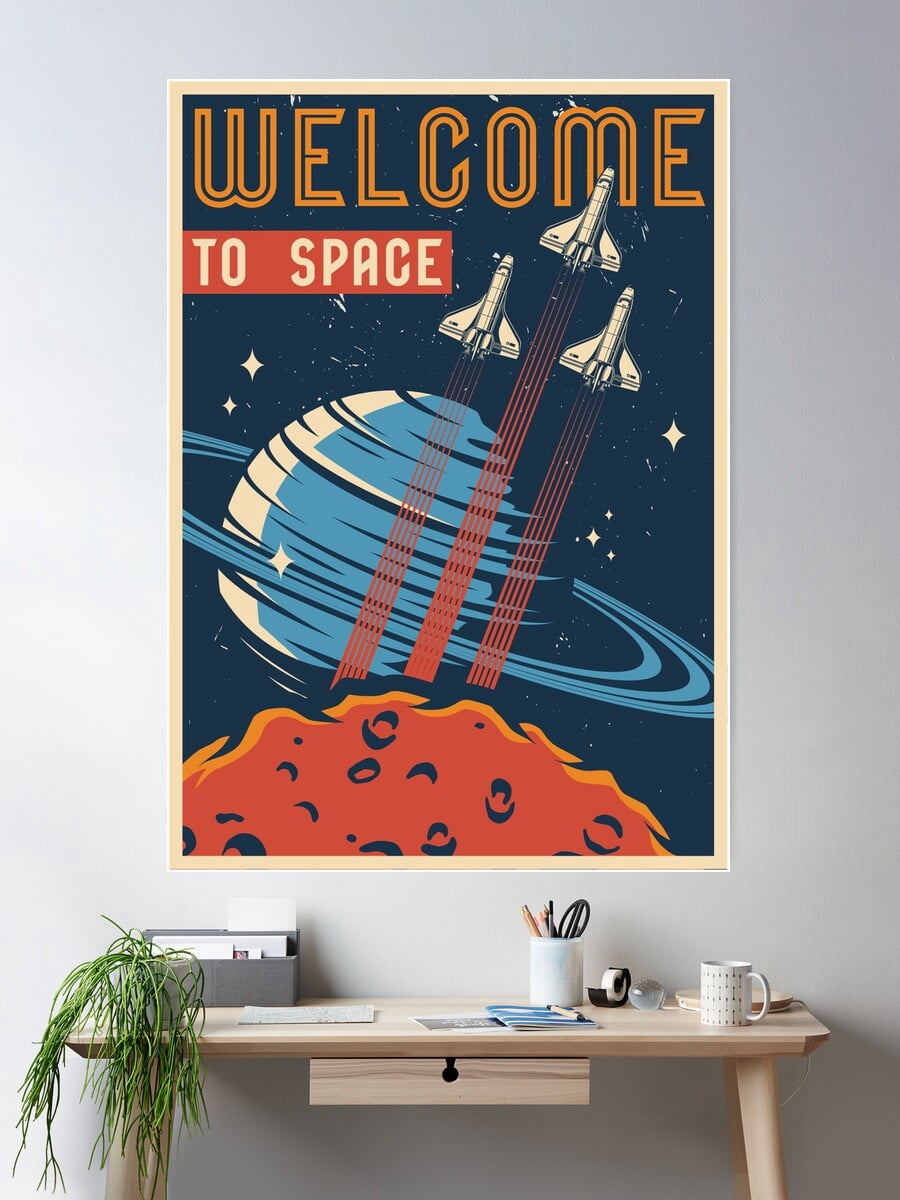 Dopaprint UNFRAMED PAPER POSTER Welcome To Space Vintage Space ...