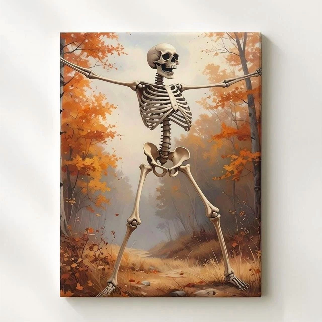 Dopaprint UNFRAMED PAPER POSTER Welcoming Skeleton In Autumn Forest ...