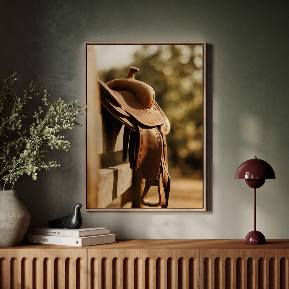 Dopaprint UNFRAMED PAPER POSTER Western Saddle Poster Wall Art Rustic ...