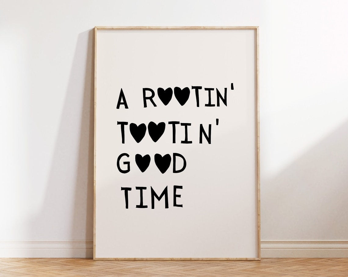 Dopaprint UNFRAMED PAPER POSTER Western Typography Print Funny Bathroom ...