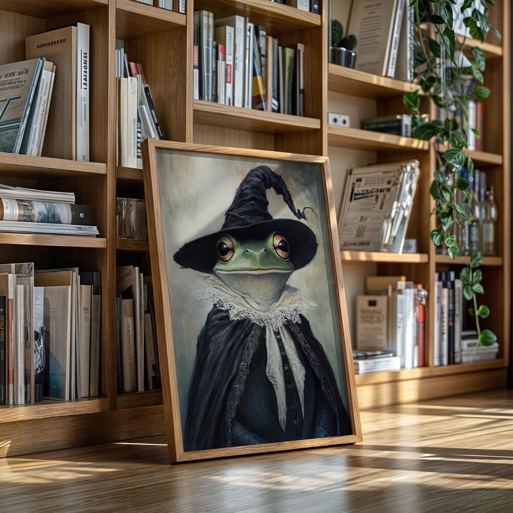 Dopaprint UNFRAMED PAPER POSTER Whimsical Witc.H Frog Wall Art Green ...
