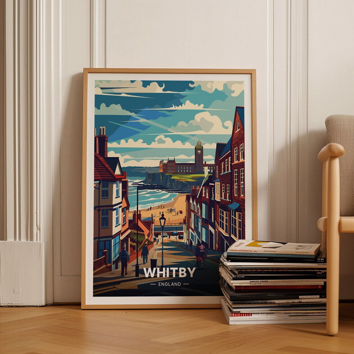 Dopaprint UNFRAMED PAPER POSTER Whitby England Travel Poster, Coastal ...
