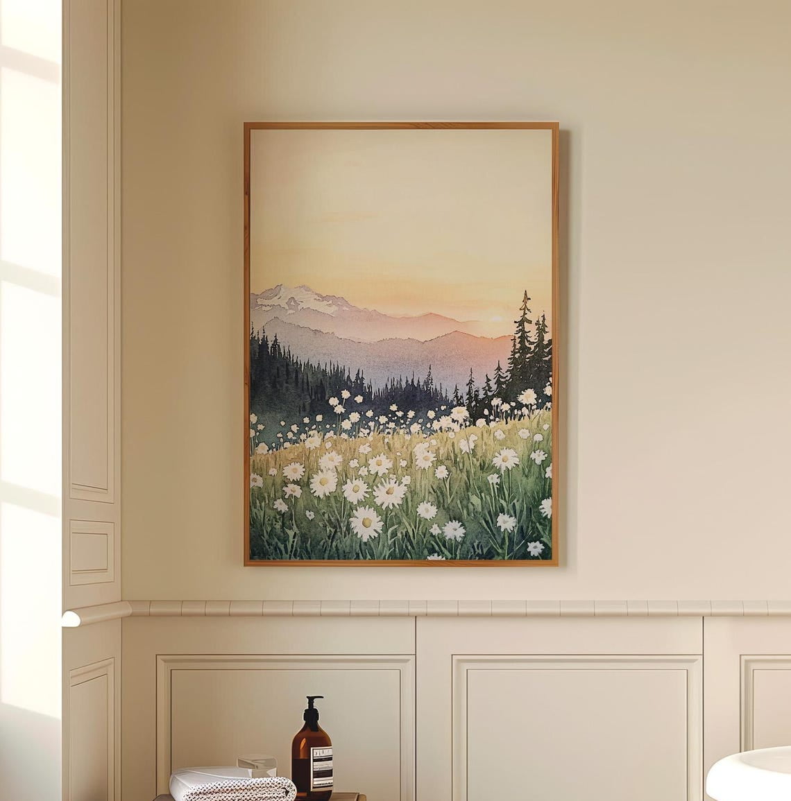 Dopaprint UNFRAMED PAPER POSTER Wildflowers Painting, Nature Landscape ...