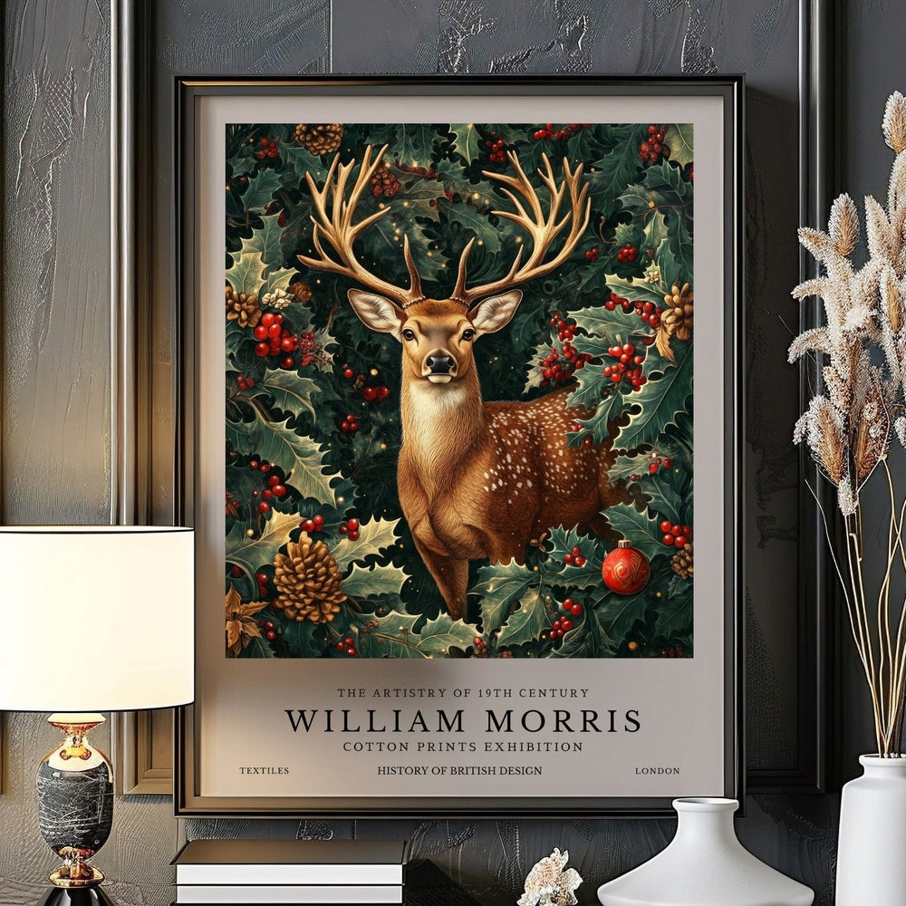 Dopaprint Unframed Paper Poster William Morris Deer Print William