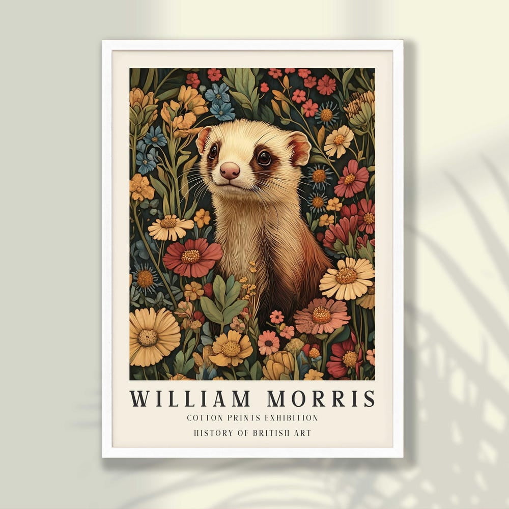 Dopaprint UNFRAMED PAPER POSTER William Morris Ferret Print, William ...