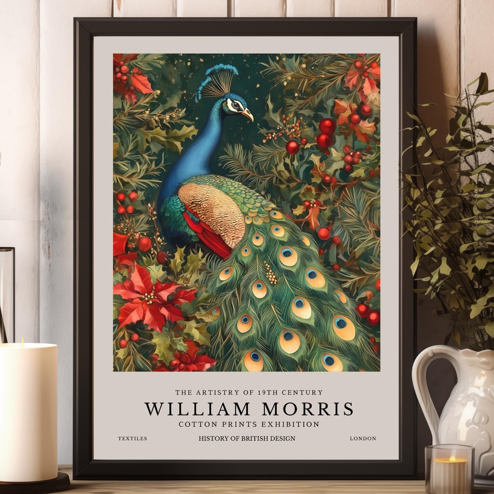 Dopaprint UNFRAMED PAPER POSTER William Morris Peacock Print, William ...
