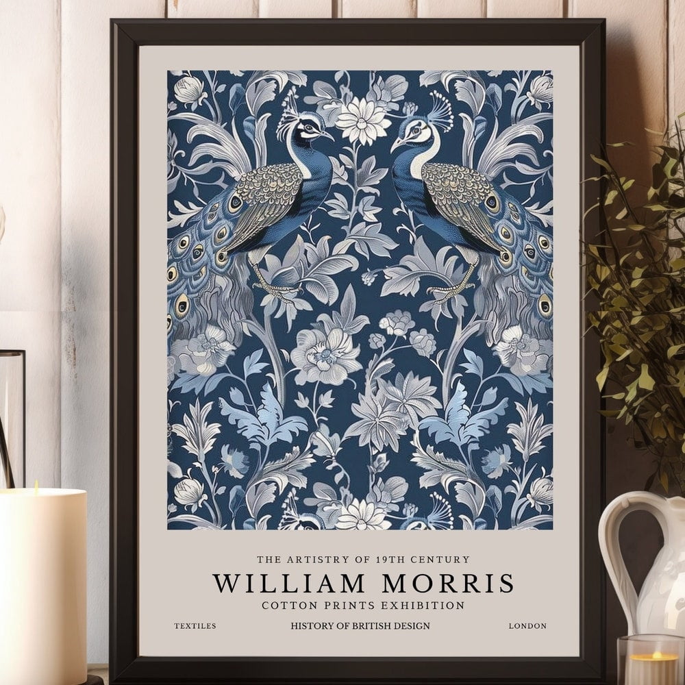 Dopaprint UNFRAMED PAPER POSTER William Morris Print, Blue William ...