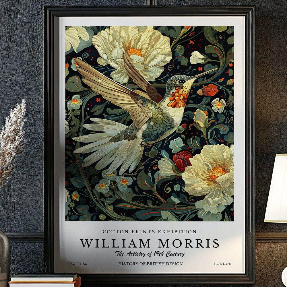 Dopaprint UNFRAMED PAPER POSTER William Morris Print, Hummingbird ...