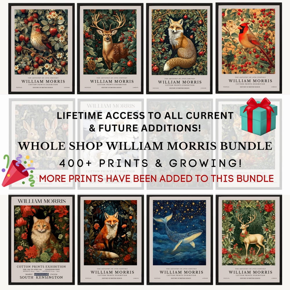 Dopaprint UNFRAMED PAPER POSTER William Morris Prints Mega Bundle ...