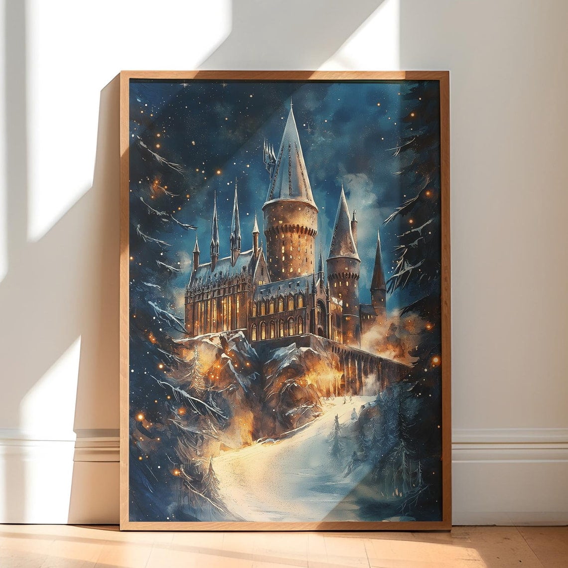 Dopaprint UNFRAMED PAPER POSTER Winter At Wizard School Print, Snow ...