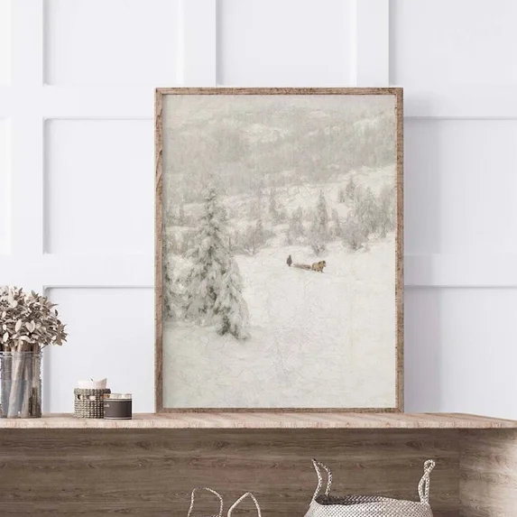 Dopaprint UNFRAMED PAPER POSTER Winter Wonderland Painting Poster Art ...