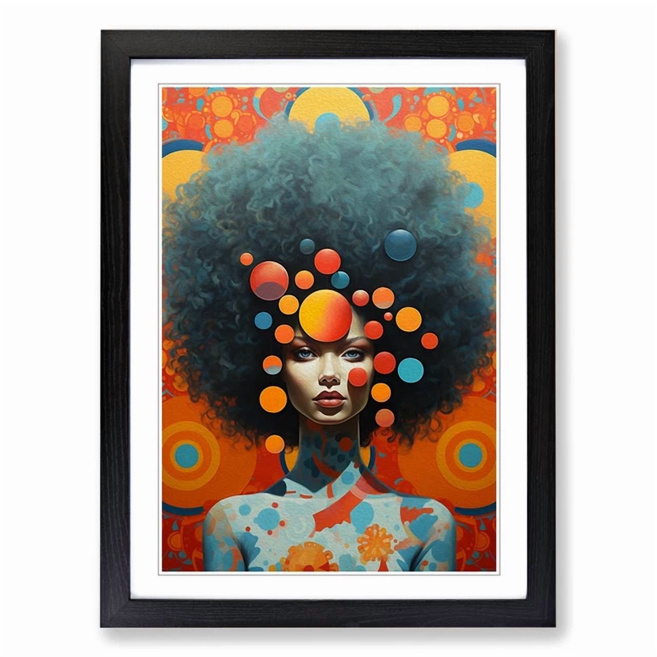 Dopaprint UNFRAMED PAPER POSTER Woman With Curls Neo-Plasticism No.2 ...