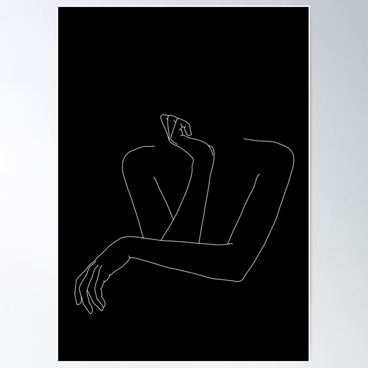 Dopaprint UNFRAMED PAPER POSTER Woman'S Arms Line Drawing Illustration ...