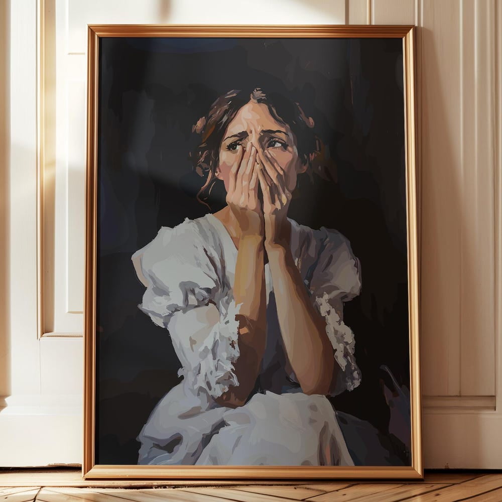 Dopaprint UNFRAMED PAPER POSTER Woman'S Bathroom Painting, Retro Toilet ...