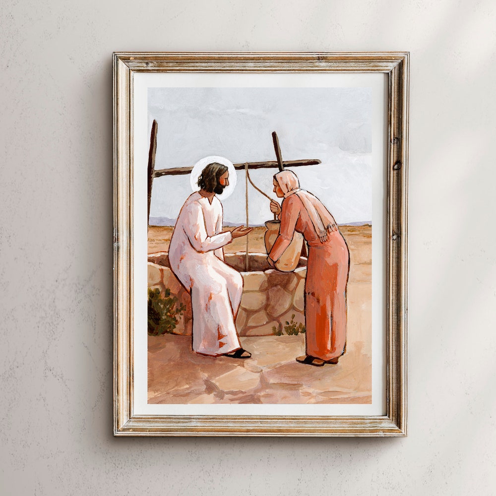 Dopaprint UNFRAMED PAPER POSTER The Woman At The Well, Jesus At The ...