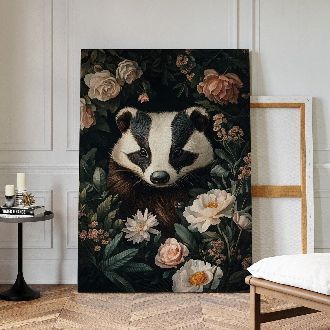 Dopaprint UNFRAMED PAPER POSTER Woodland Badger Art, Rustic Animal ...