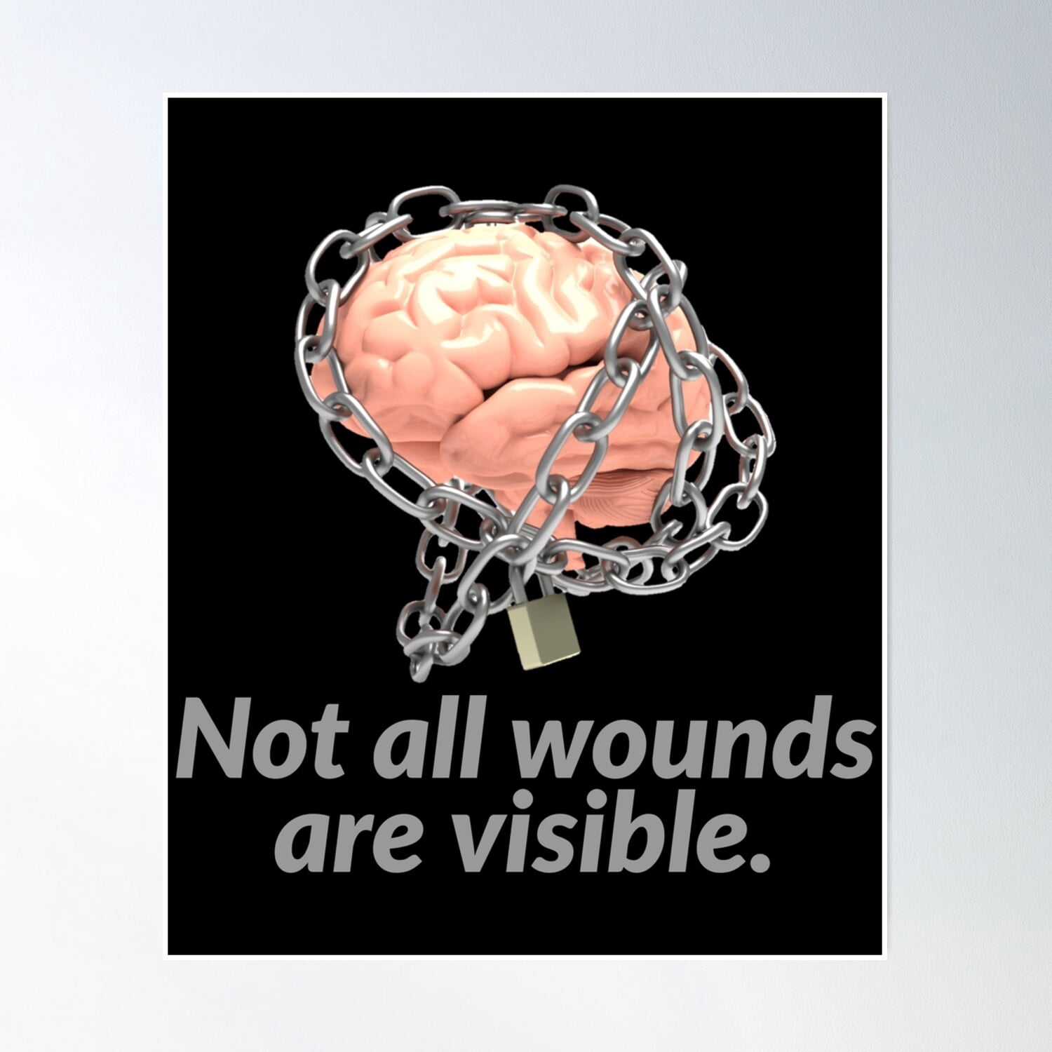 Dopaprint UNFRAMED PAPER POSTER Not All Wounds Are Visible Poster Wall ...