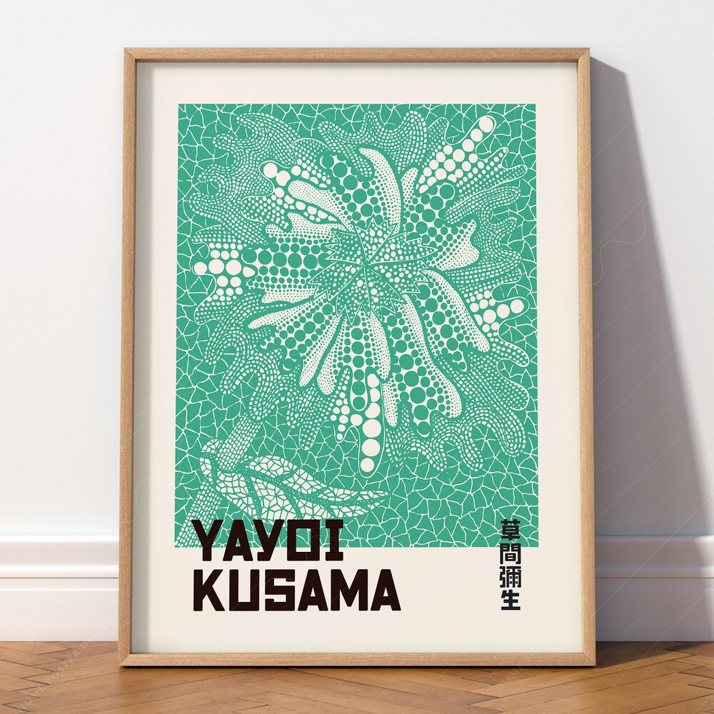 Dopaprint UNFRAMED PAPER POSTER Yayoi Kusama Flower Illustration ...