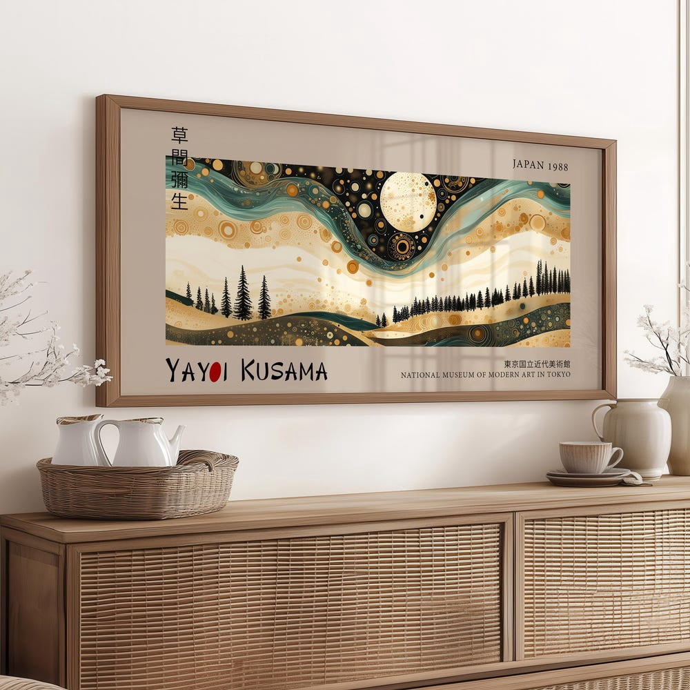 Dopaprint UNFRAMED PAPER POSTER Yayoi Kusama Panoramic Print - Moon And ...