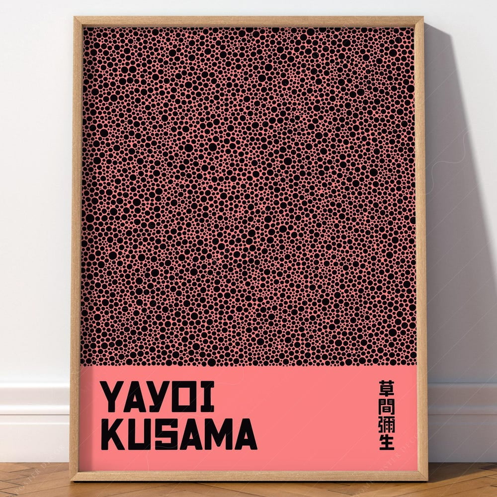 Dopaprint UNFRAMED PAPER POSTER Yayoi Kusama Print, Kusama Dots, Pink ...