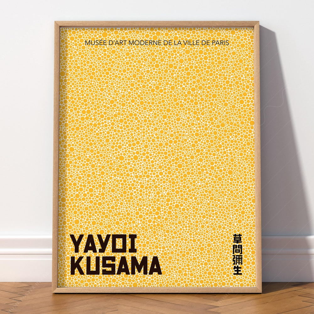 Dopaprint UNFRAMED PAPER POSTER Yayoi Kusama Yellow Dots Print, Modern ...
