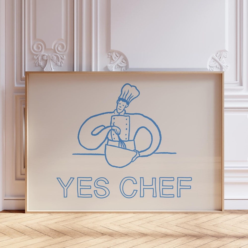 Dopaprint UNFRAMED PAPER POSTER Yes Chef Poster Trendy Horizontal ...